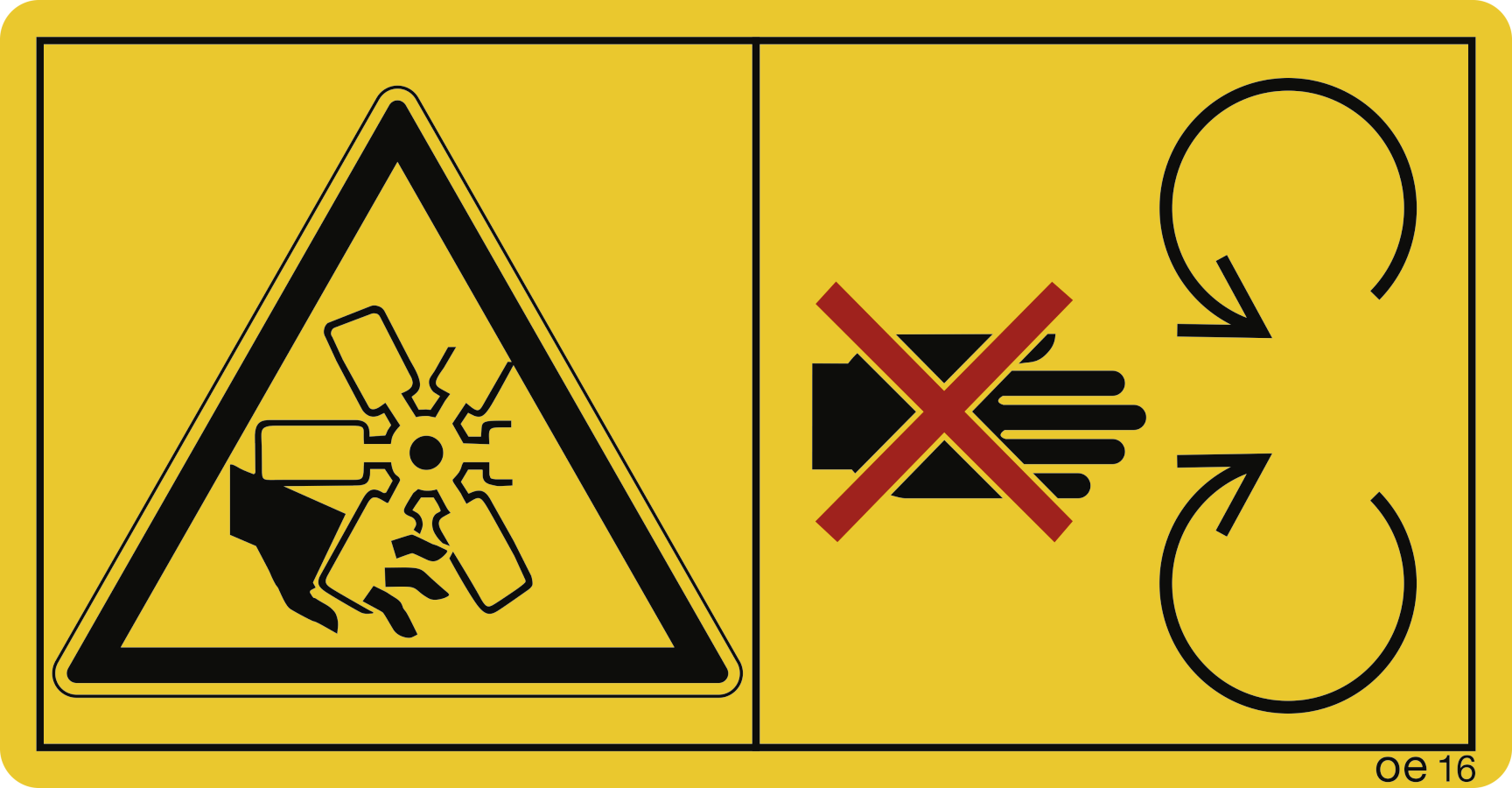 Während des Betriebes Schutzeinrichtungen nicht öffnen o. entfernen ...